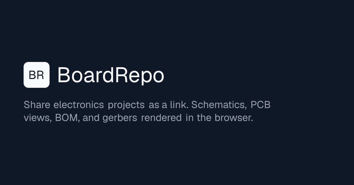 Browse hardware designs · BoardRepo